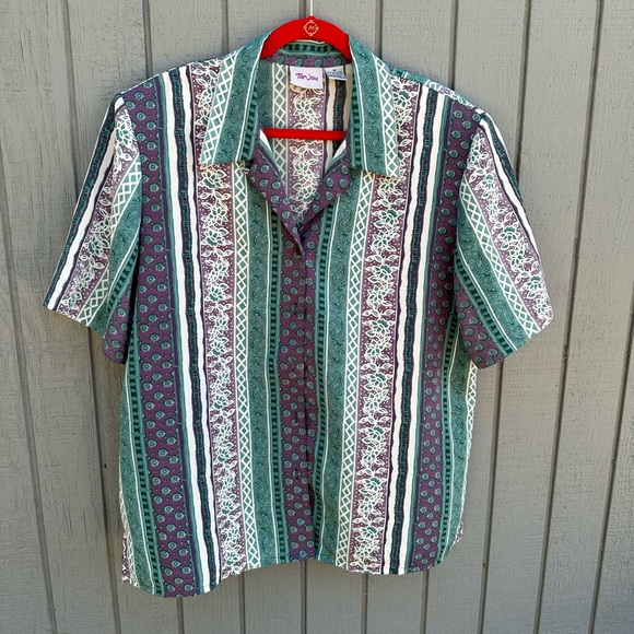 TanJay | Tops | Tanjay Striped Shirt | Poshmark